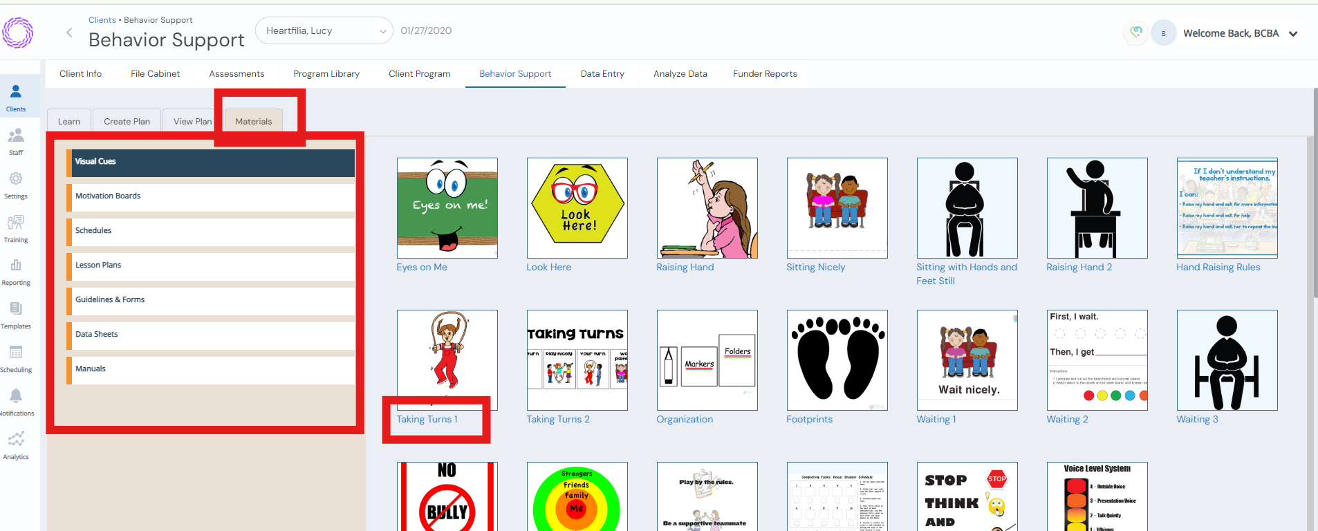 Client Behavior Support Plans / Behavior Intervention Plans