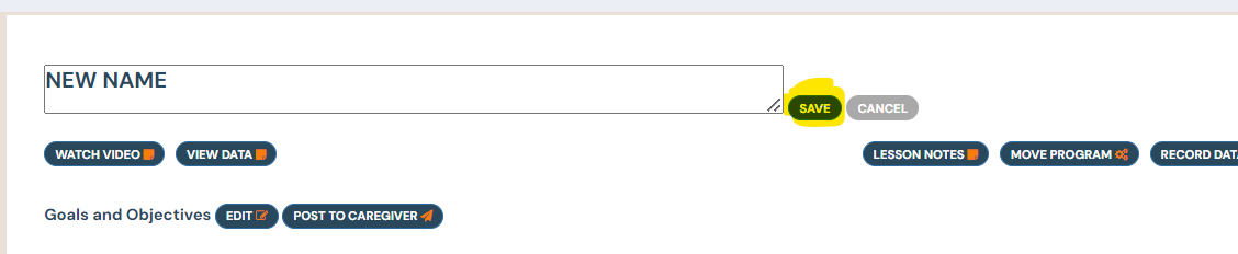 Client Program (Skill Acquisition Programs)
