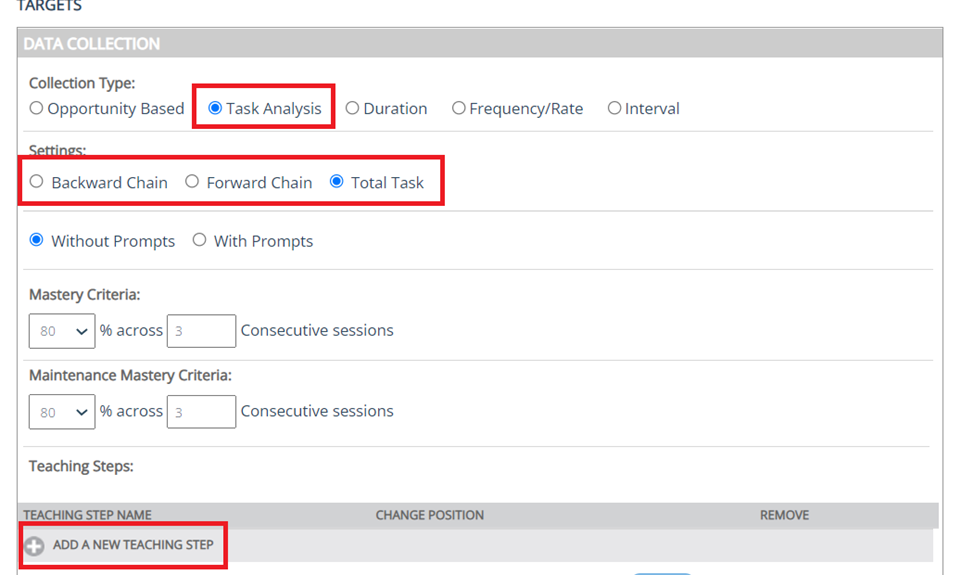 Client Program (Skill Acquisition Programs)