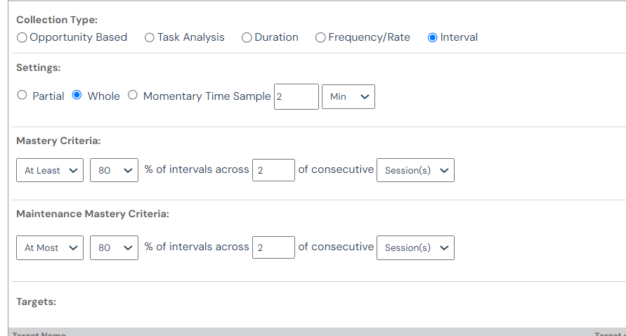 Client Program (Skill Acquisition Programs)