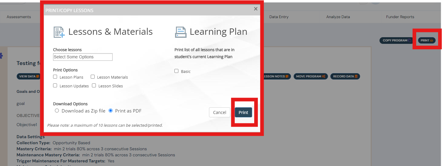Client Program (Skill Acquisition Programs)