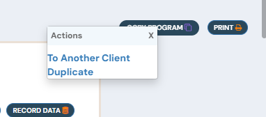 Client Program (Skill Acquisition Programs)