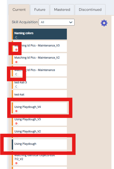 Client Program (Skill Acquisition Programs)