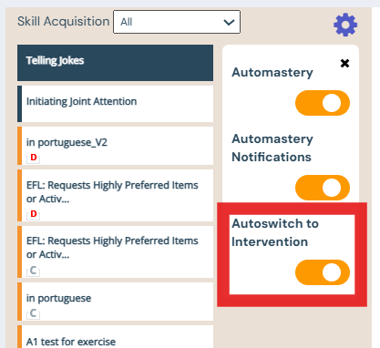 Client Program (Skill Acquisition Programs)